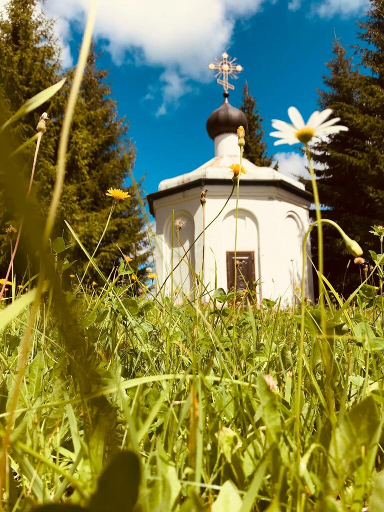 Şapel, haç anıtı Часовня Бориса и Глеба, Smolenskaya oblastı, foto