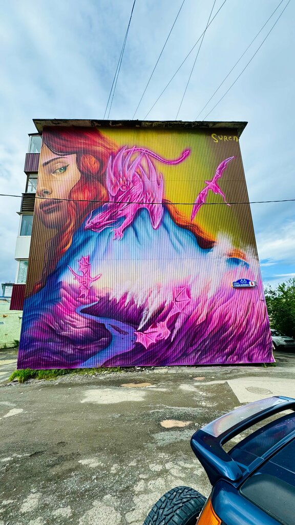 Sokak sanatı Граффити Долина гейзеров, Petropavlovsk, foto