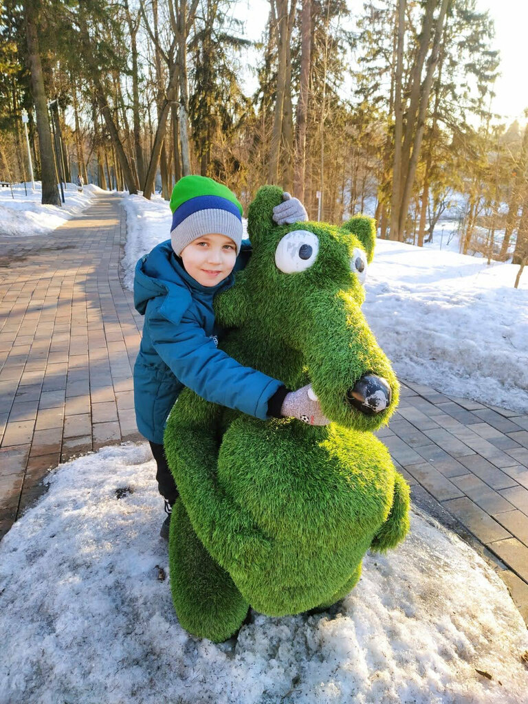 Park, sokak heykeli Белка, Moskova, foto