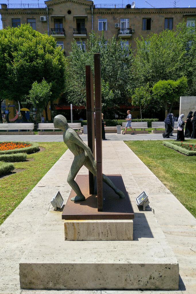 Park, sokak heykeli Duvar, Erivan, foto