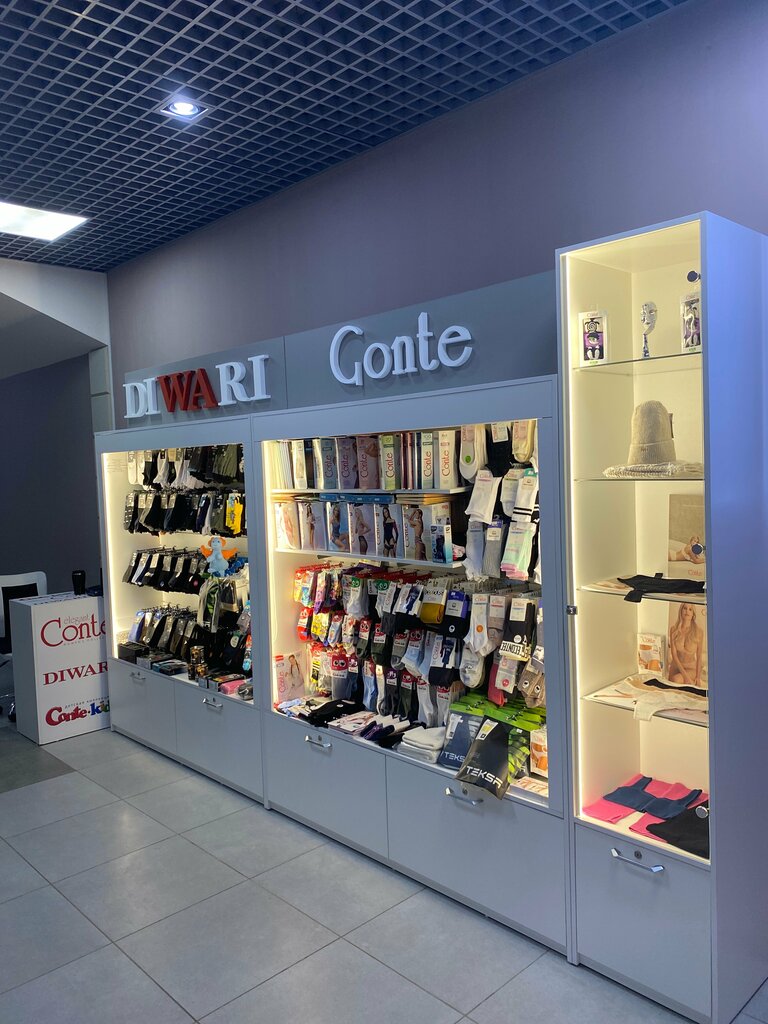 Çorap ve külotlu çorap mağazaları Conte Elegant, Moskova ve Moskovskaya oblastı, foto