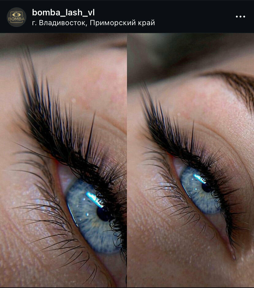 Kaş ve kirpik salonu Bomba lash, Vladivostok, foto