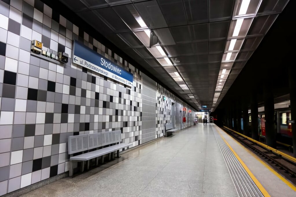 Metro istasyonu metro Słodowiec‎, Varşova, foto
