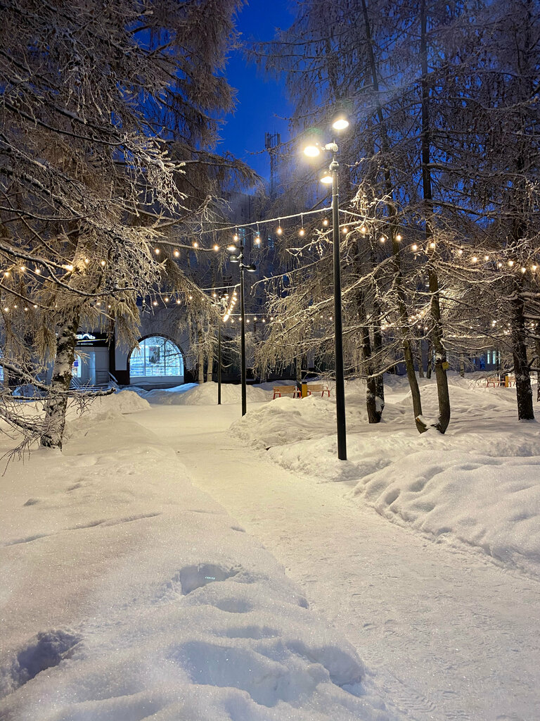 Kültür ve eğlence parkları Поморский сквер, Arhangelsk, foto