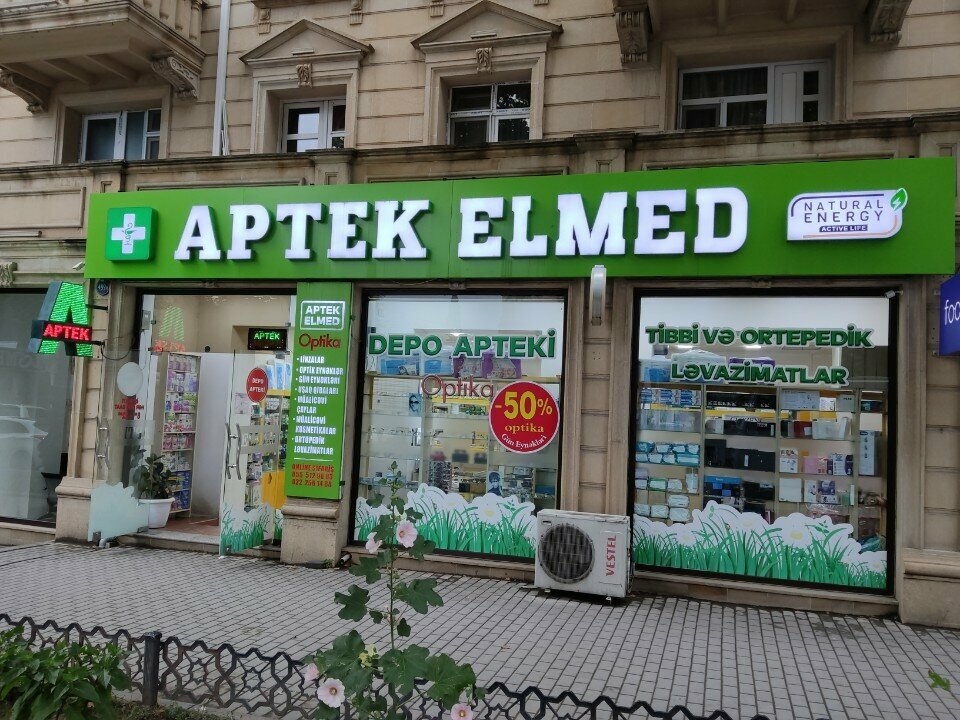 Eczaneler Elmed aptek, Gence, foto