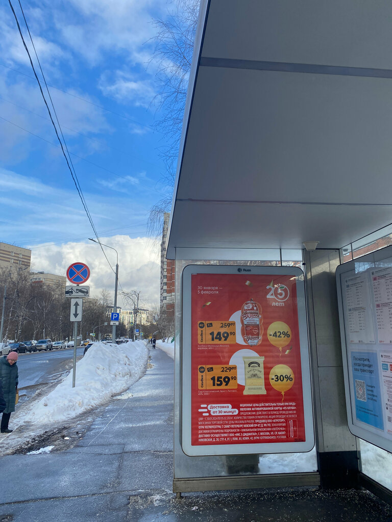 Toplu taşıma durağı Marshal Tukhachevsky Street, 55, Moskova, foto