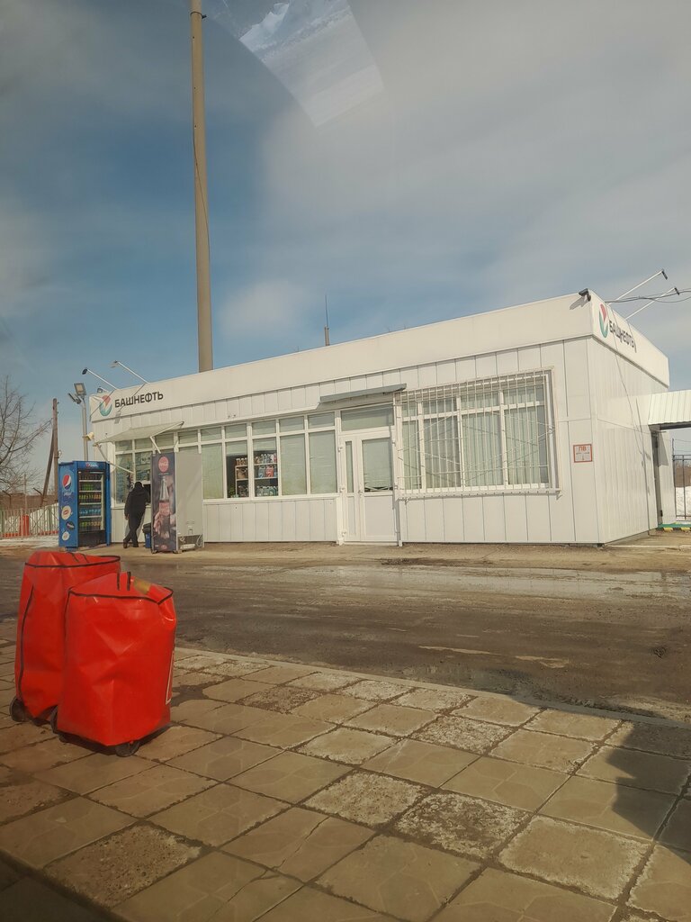 Benzin istasyonu Bashneft-Roznitsa, Orenburgskaya oblastı, foto
