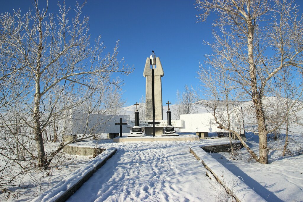 Anıt, heykel Могила декабристов, Buriatya, foto