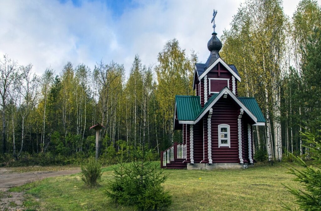 Şapel, haç anıtı Часовня Николая Чудотворца, Kirovskaya oblastı, foto