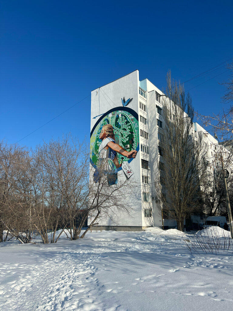 Sokak sanatı Девочка с отрицательным тестом на КОВИД-19, Samara, foto