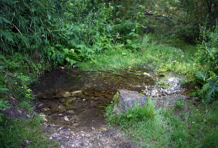 Pınar, çay Spring, stream, Vologodskaya oblastı, foto