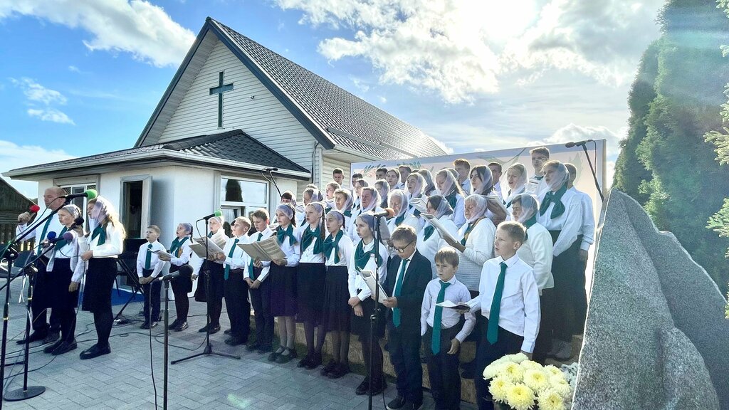 Protestan kilisesi Церковь христиан веры евангельской, Brestskaya oblastı, foto