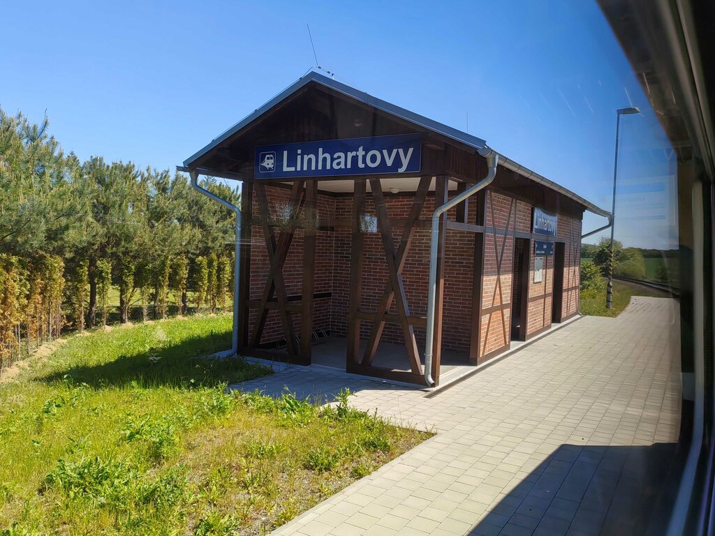 Tren istasyonu Linhartovy, Moravya‑Silezya Bölgesi, foto