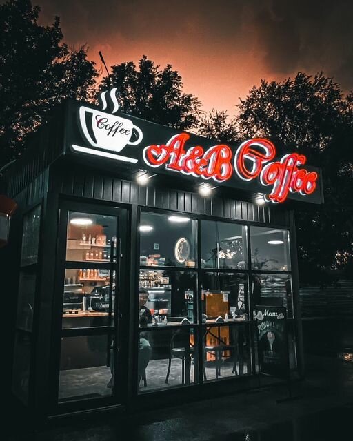 Kahve dükkanları A&b Coffee, Almatı, foto