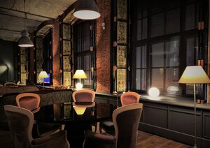 Bibliiteka. Restaurant, club & internet-lounge (Bolshoy Putinkovskiy Lane No:5), restoran  Moskova'dan