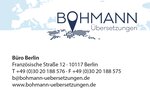 Bohmann Übersetzungen (Berlin, Französische Straße, 12), tercüme büroları  Berlin'den