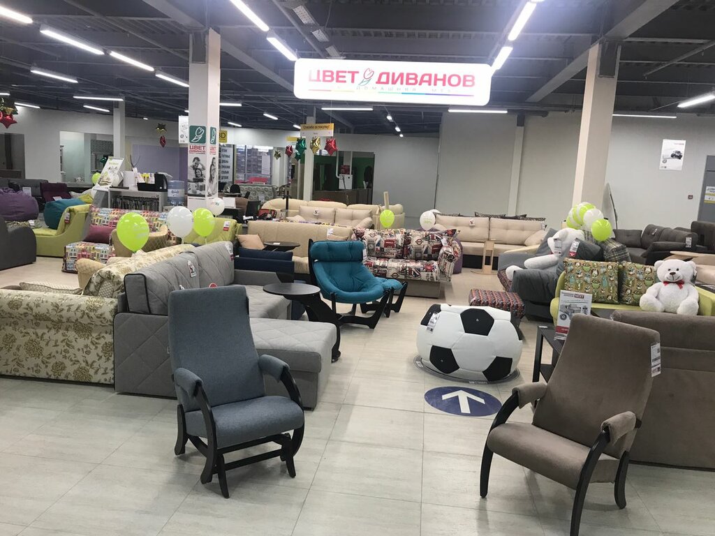 Koltuk takımı mağazaları Zvet Divanov, Moskova ve Moskovskaya oblastı, foto
