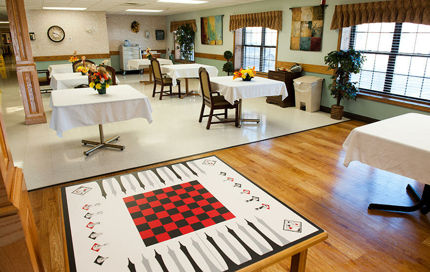 Huzurevi, bakımevi Columbia Healthcare Center, İndiana Eyaleti, foto