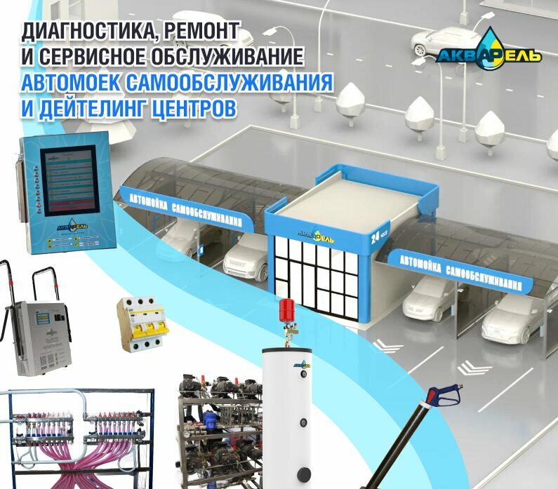 Araba yıkama ekipmanları Акварель, Moskova, foto