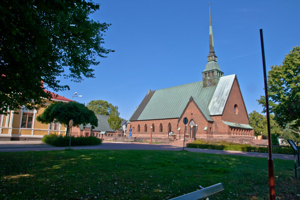 Protestan kilisesi Pyhän Yrjön kirkko, Mariehamn, foto