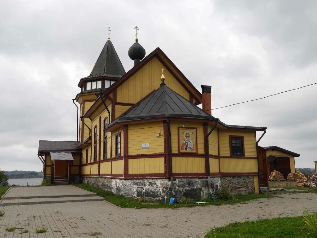 Manastır Sortavala courtyard of the Valaam Monastery, Karelya, foto