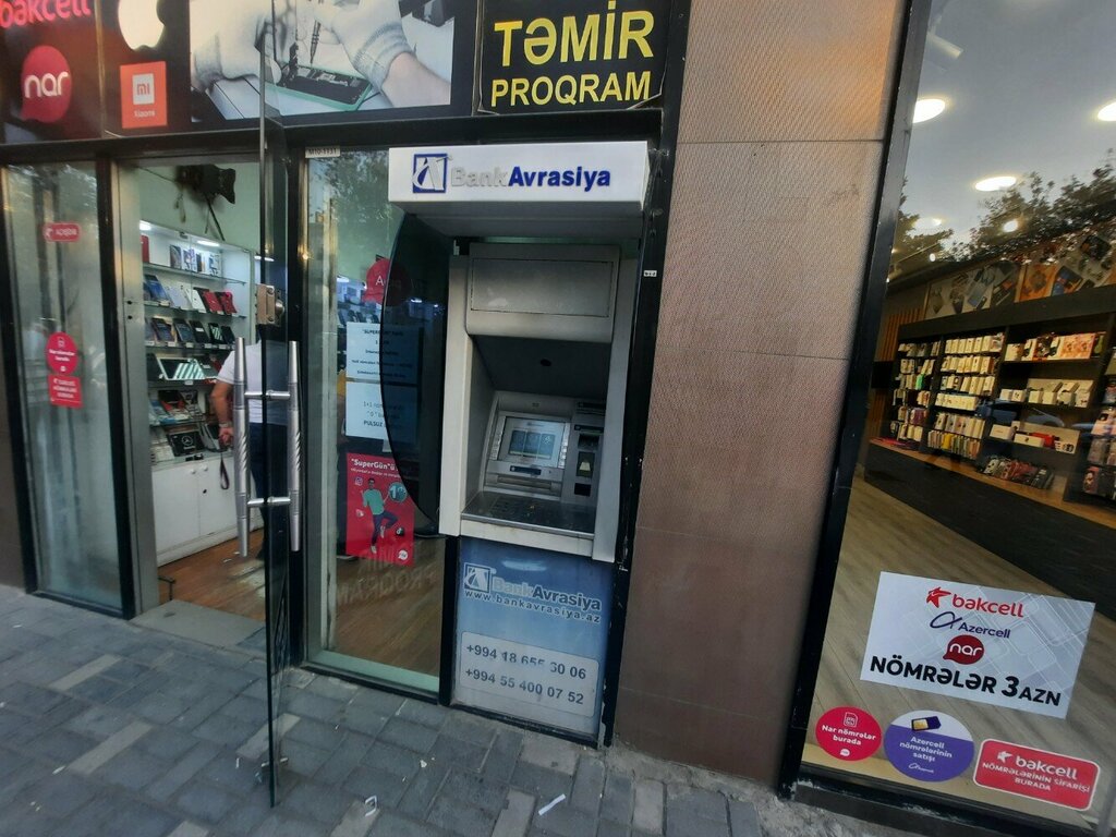 ATM'ler BankAvrasiya bankomati, Sumgayıt, foto