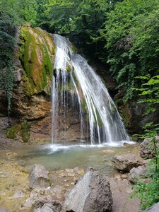 Jur-Jur Waterfall (Autonomous Republic of Crimea, Alushtinskiy gorodskoy sovet, Ulu-Uzen River), şelale  Kırım Cumhuriyeti'nden