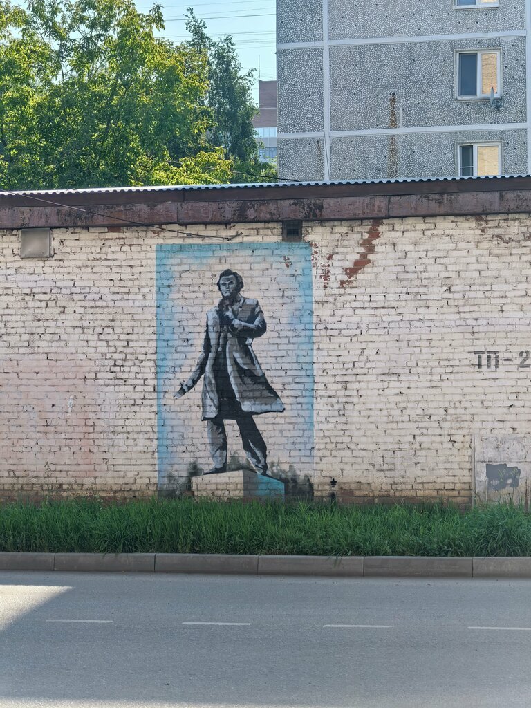 Sokak sanatı Арт-объект А.С. Пушкин, Orehovo‑Zuyevo, foto
