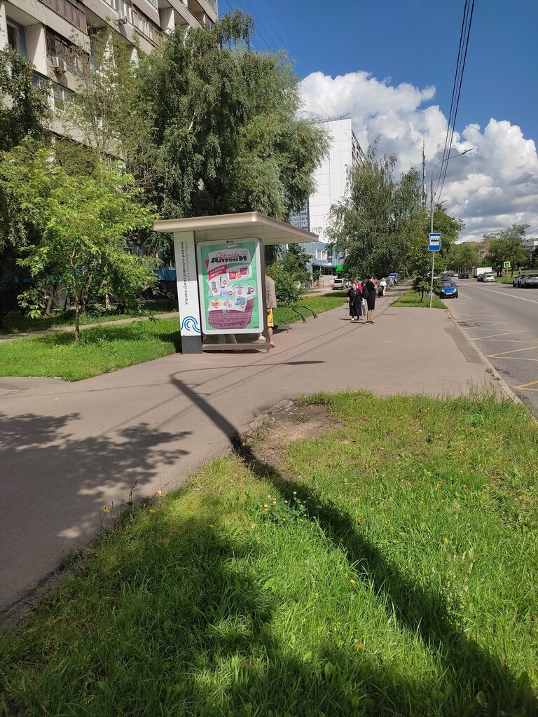 Toplu taşıma durağı Dmitrovsky District Administration, Moskova, foto