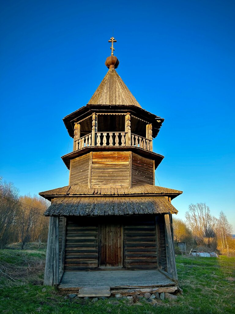 Şapel, haç anıtı Chapel of the Beheading of John the Baptist, Karelya, foto