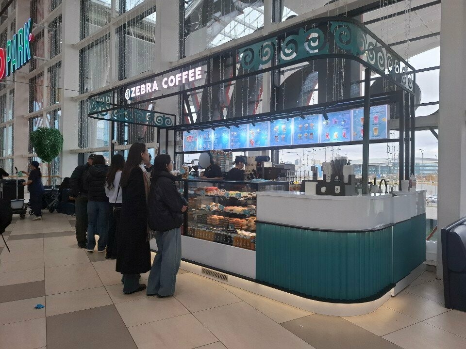 Kahve dükkanları Zebra coffee, Astana, foto
