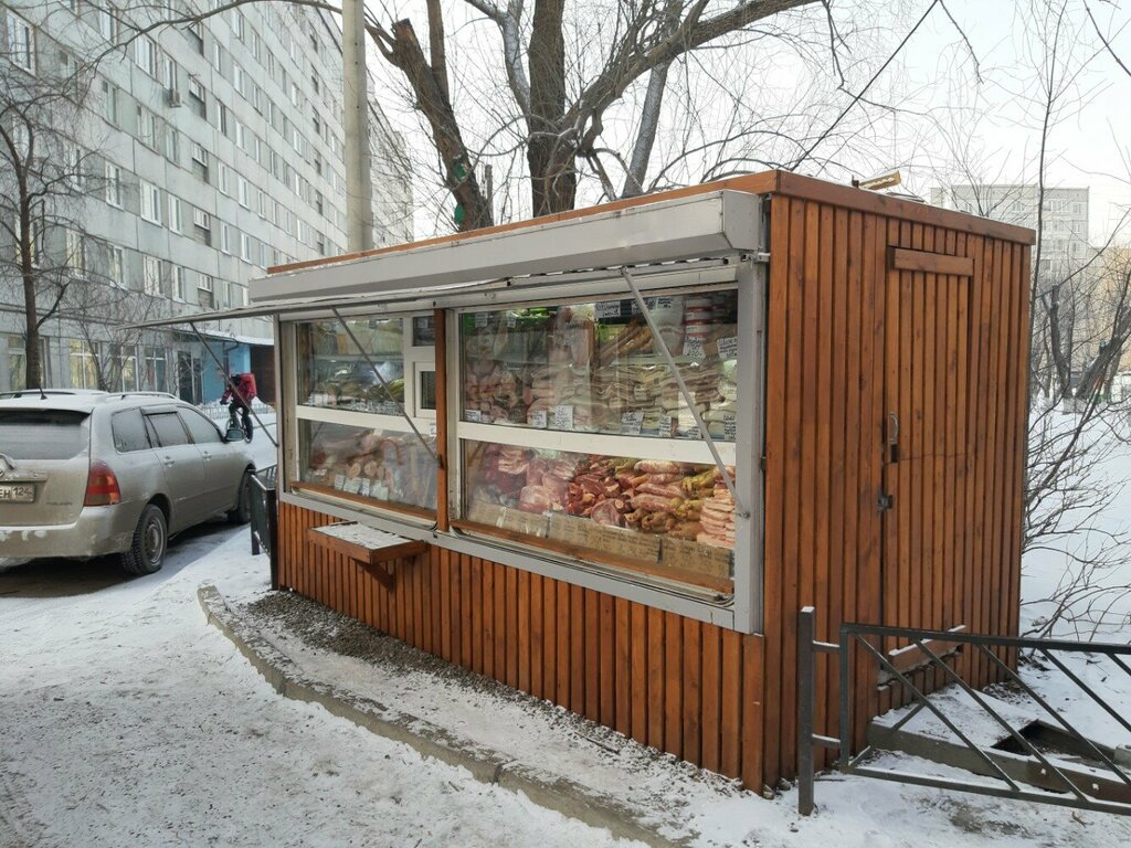 Kanatlı hayvan ürünleri ve yumurta Киоск фермерских продуктов, Krasnoyarsk, foto