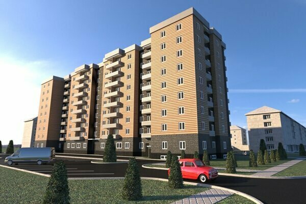 Konut blokları Ангарский, Kızıl, foto