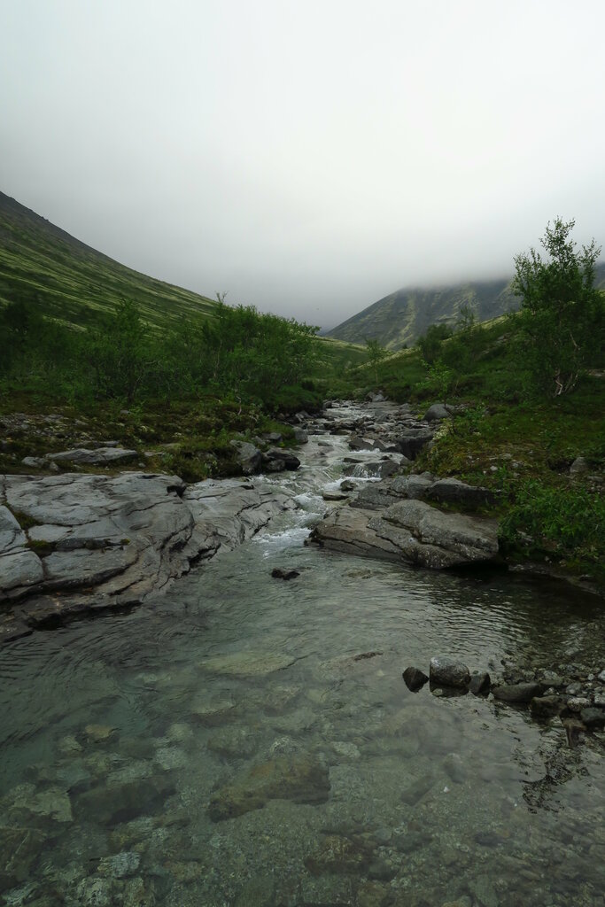 Dağ geçidi Перевал Северный Рисчорр, Murmanskaya oblastı, foto