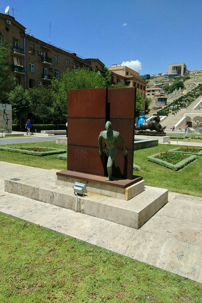 Park, sokak heykeli Duvar, Erivan, foto