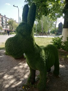 Осёл (Chuvash Republic, Novocheboksarsk, Vostochny zhiloy rayon, 4-y mikrorayon), park, sokak heykeli  Novocheboksarsk'tan