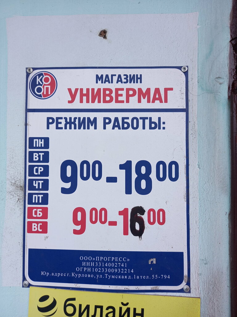 Büyük mağazalar Универмаг, Kurlovo, foto