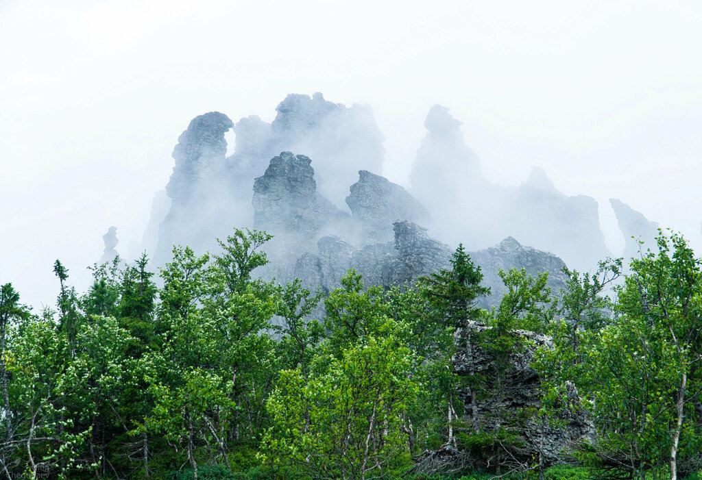 Dağ zirvesi Гора Мунинтмумп, Permski krayı, foto