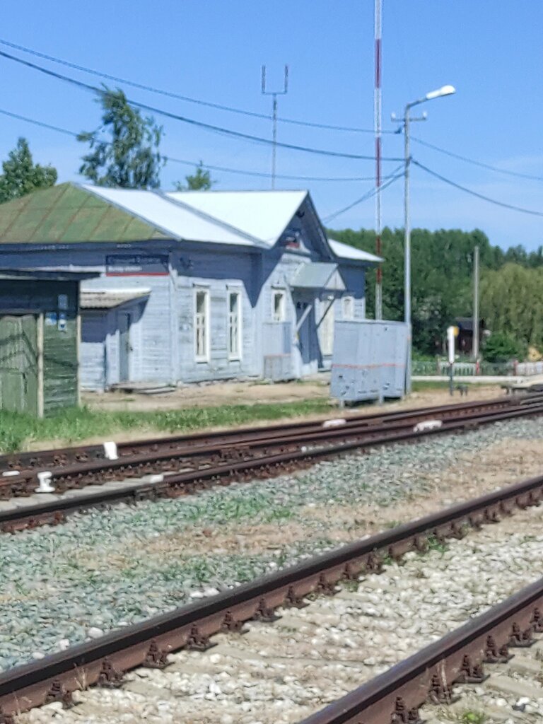 Tren istasyonu Zheleznodorozhnaya stantsiya Burasy, Saratovskaya oblastı, foto