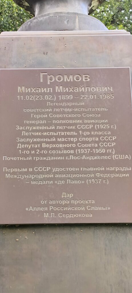 Anıt, heykel Михаил Михайлович Громов, Rzhev, foto