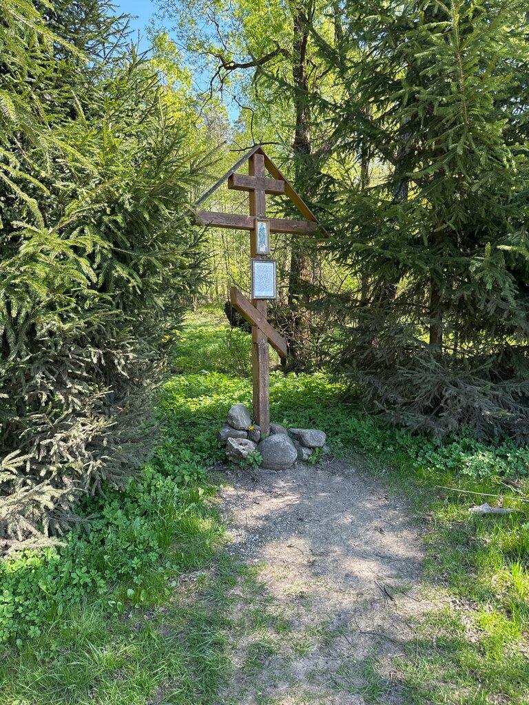 Şapel, haç anıtı Святой источник Пафнутия Боровского, купель, Kozelsk, foto