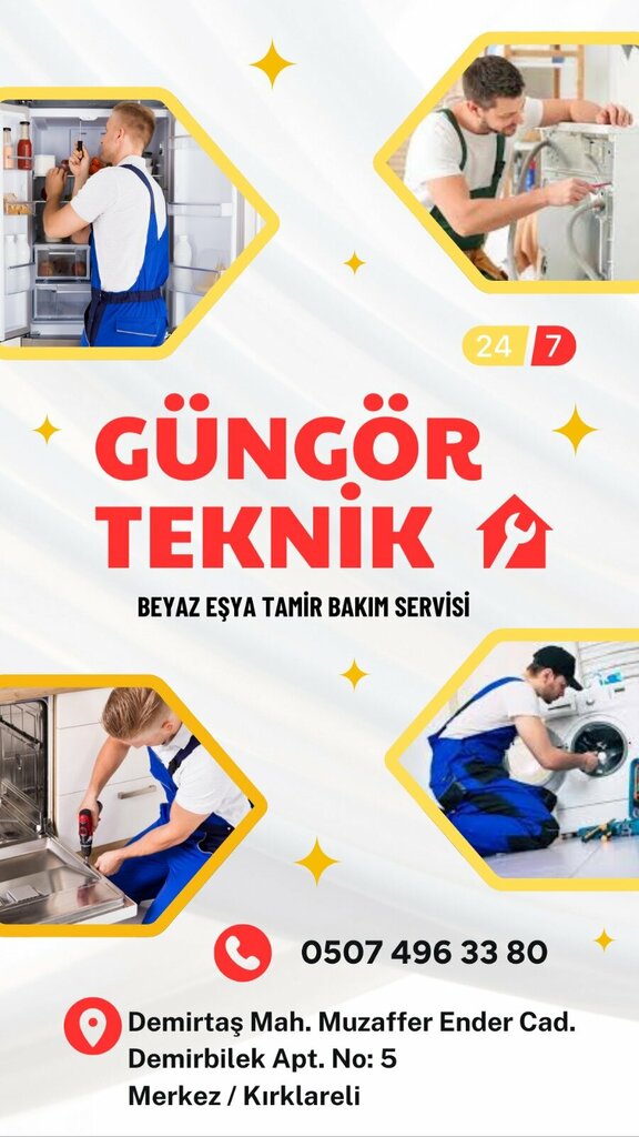 Beyaz eşya servisleri Güngör Teknik, Kırklareli, foto