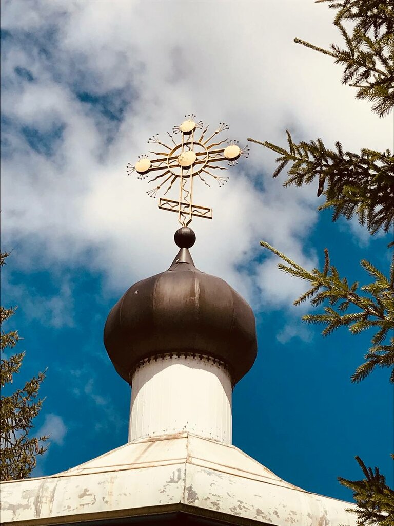 Şapel, haç anıtı Часовня Бориса и Глеба, Smolenskaya oblastı, foto