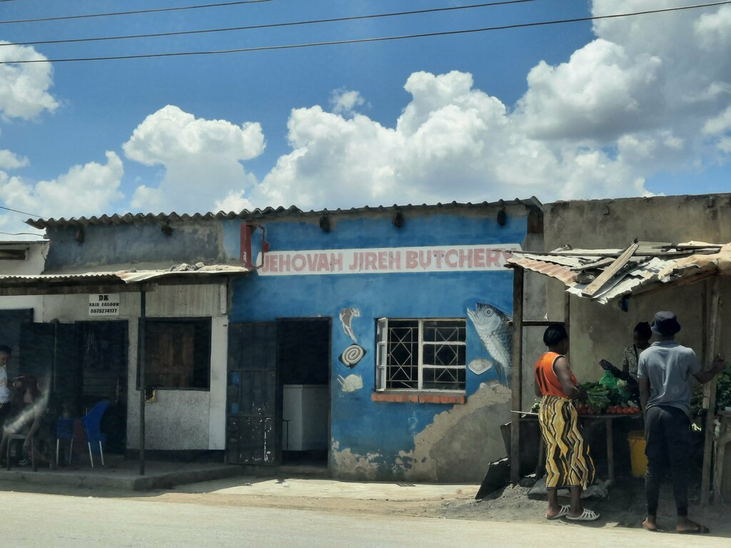 Kasap, şarküteri Jehovah Jaire Butchery, Lusaka, foto