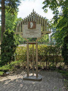 А.С. Попову (gorodskoy okrug Voronezh, Levoberezhniy District, park Aviastroiteley), anıt levhası, anıt taş  Voronej'den