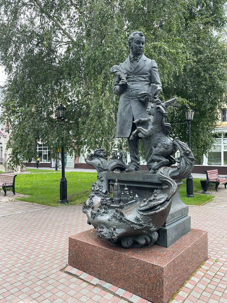 Anıt, heykel П.П. Ершов, Tobolsk, foto
