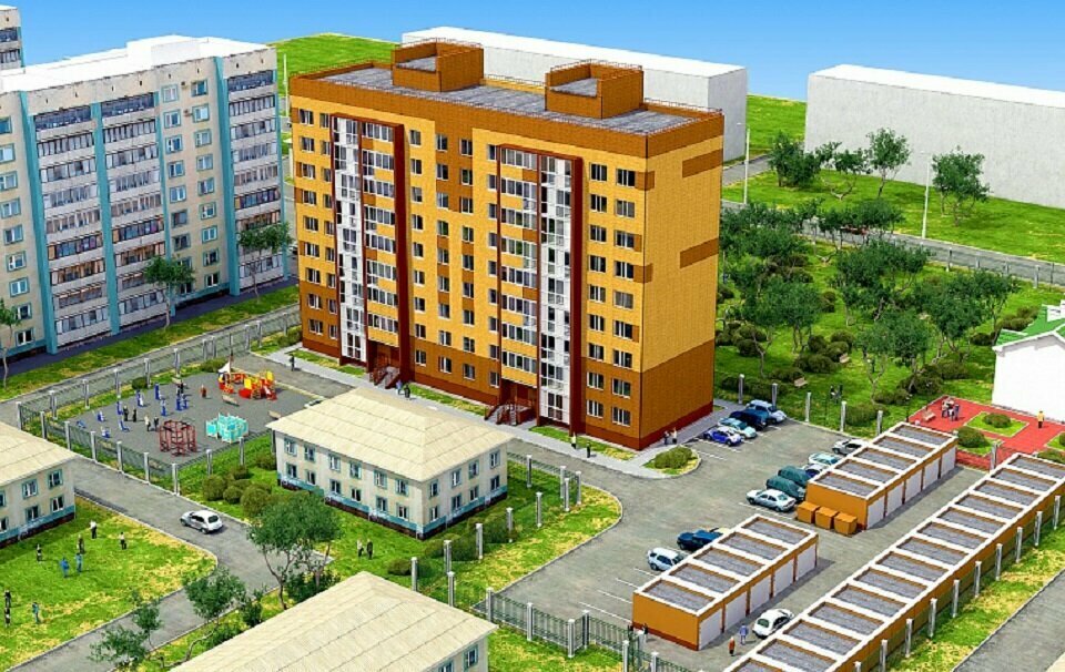 Konut blokları По ул. 1-я Челюскинцев, Omsk, foto