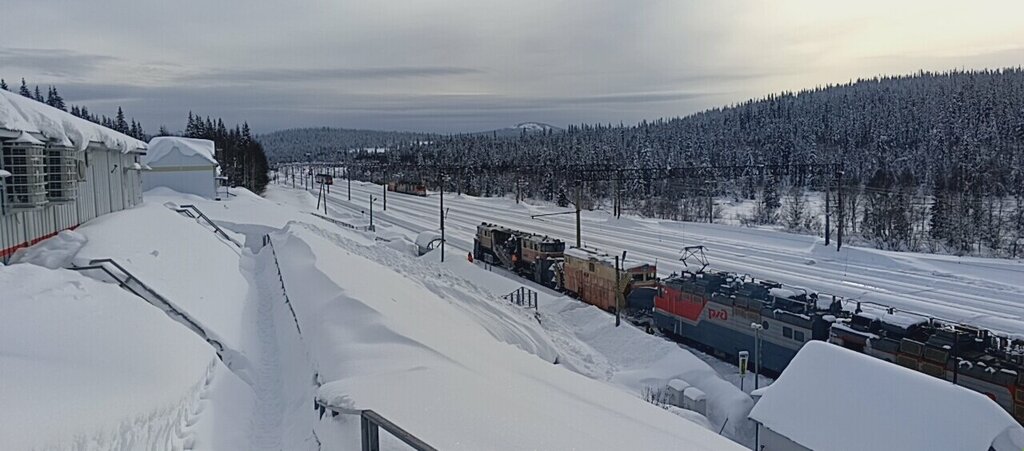 Tren istasyonu станция Щетинкино, Krasnoyarski krayı, foto