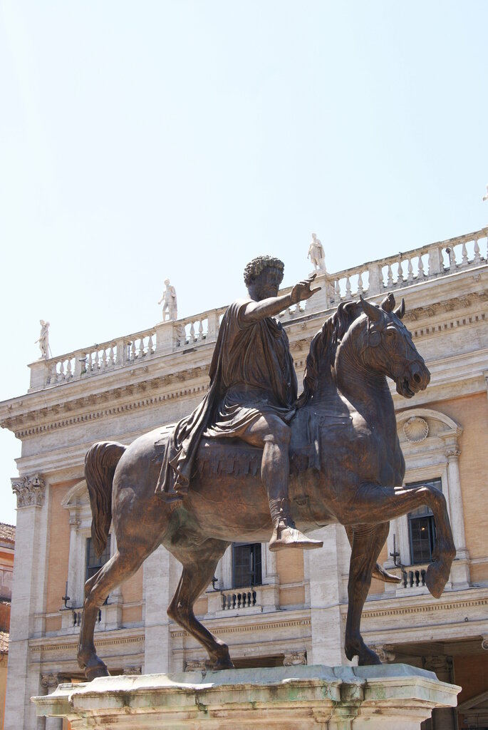 Anıt, heykel Statua equestre di Marco Aurelio, Roma, foto