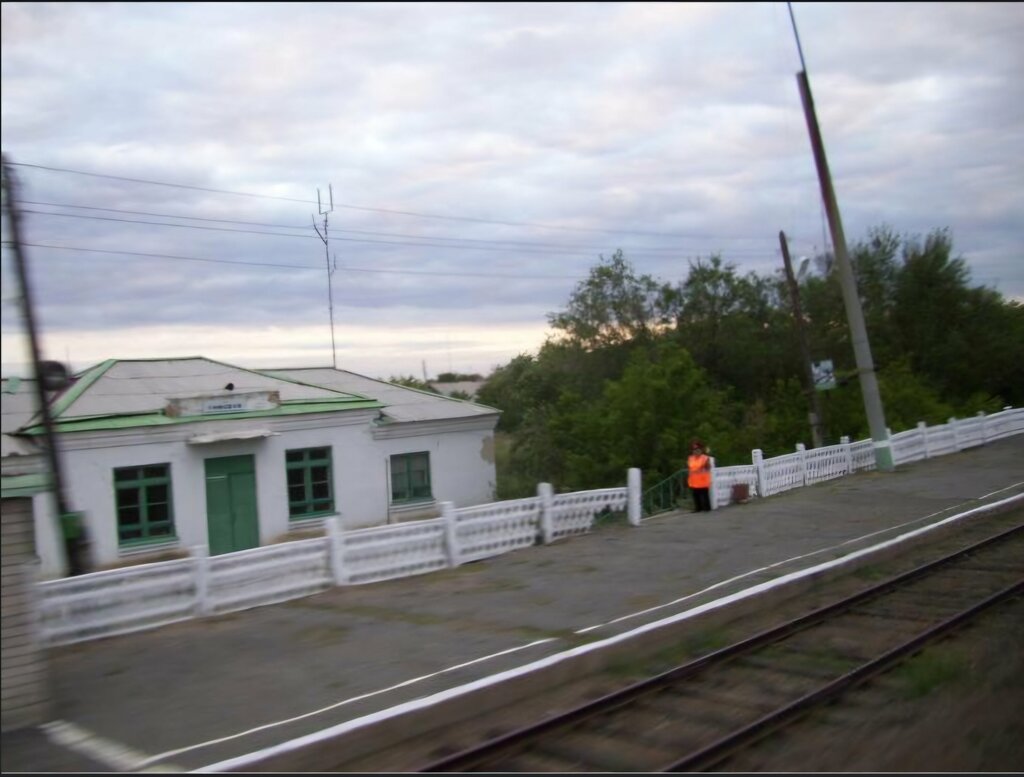 Yük istasyonu Soyuznaya Station, Aktöbe eyaleti, foto